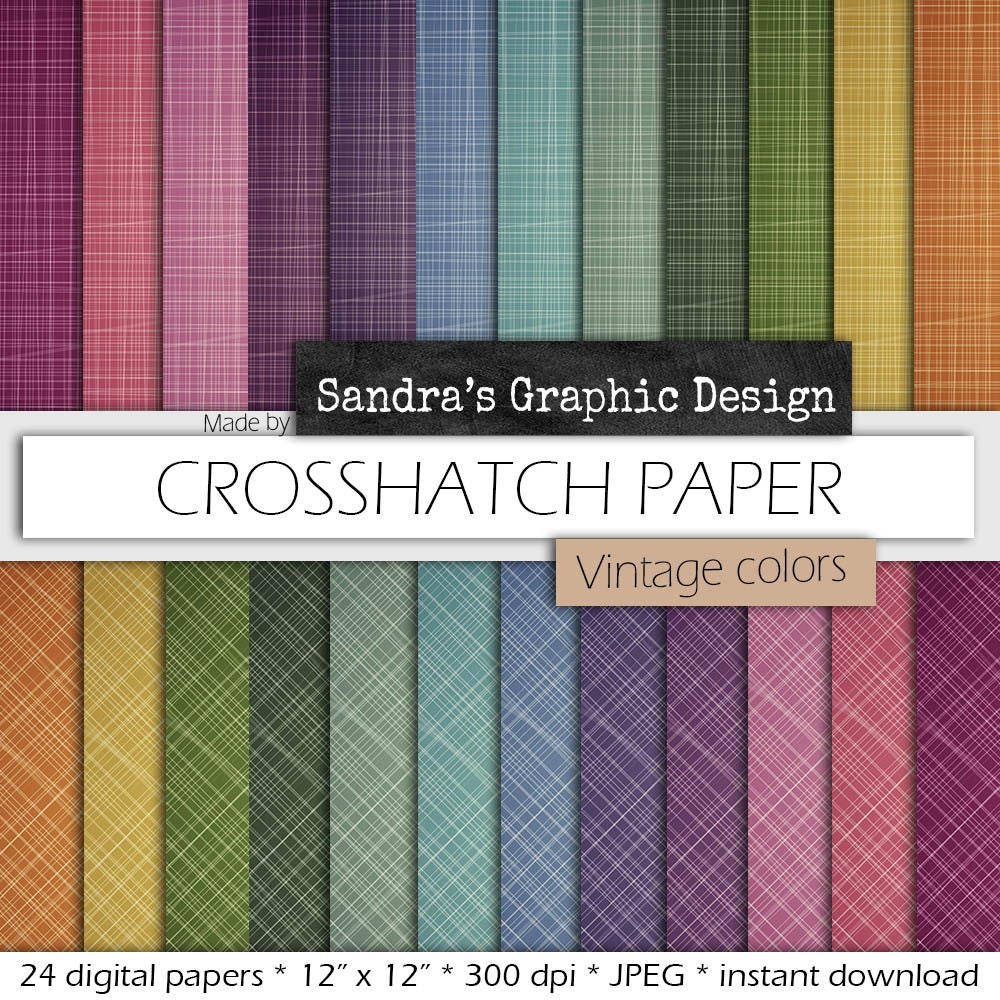 Digital paper: “CROSSHATCH PAPERS” with stripes crosshatch patterns in ...