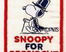 Popular items for snoopy for president on Etsy