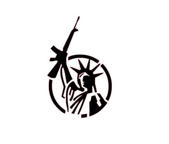 Lady Liberty Gun Vinyl Decal by TacticalSupplyPlus on Etsy