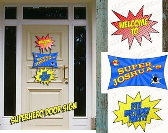 Superhero door sign | Etsy