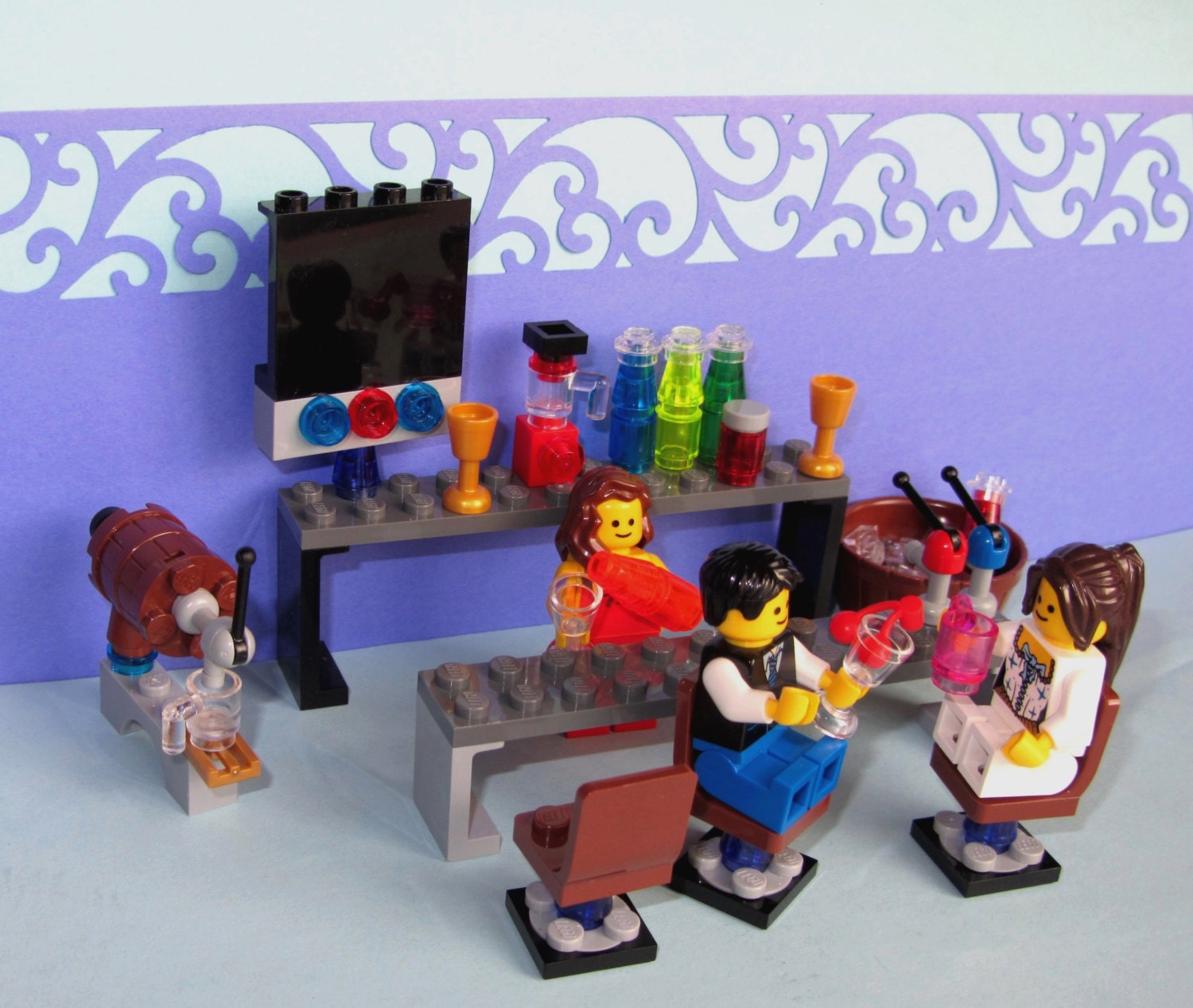 Custom Lego Sport Bar Pub Cafe Set with by LegoInspirations