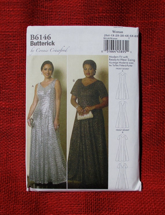 Butterick Sewing Pattern B6146 Formal Dress by AlicesSewingCorner