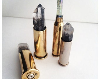 Items similar to Amethyst and Bullet Casing Necklace SUPER SALE was 80. ...