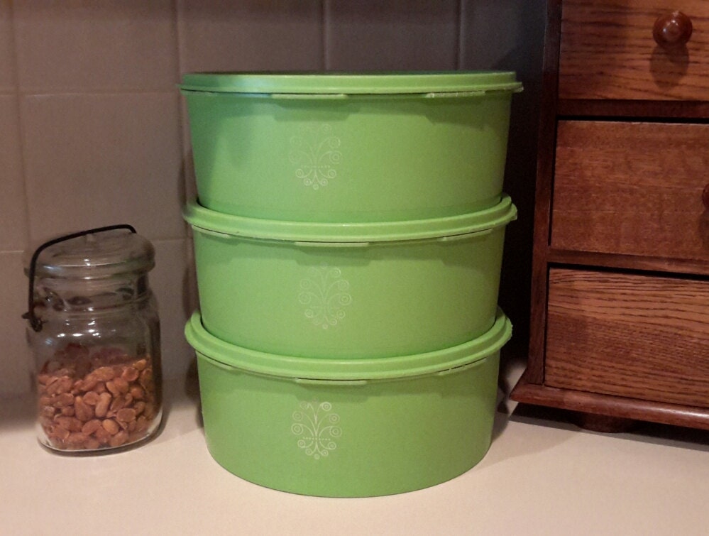 Green Tupperware Container Set