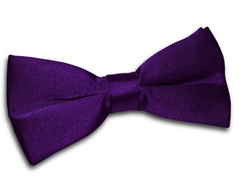 Purple satin bow | Etsy