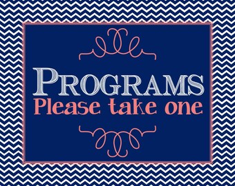 Popular items for wedding program sign on Etsy