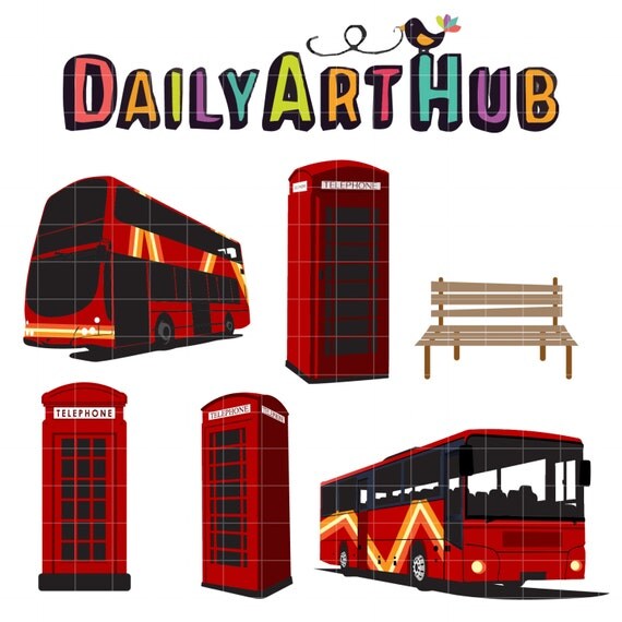 Items similar to Bus Stop Clip Art, Public Transport Clip Art, Bus ...