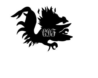 Popular items for gamecock monogram on Etsy