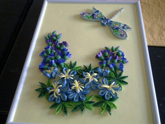 Items similar to Quilled flower art on Etsy