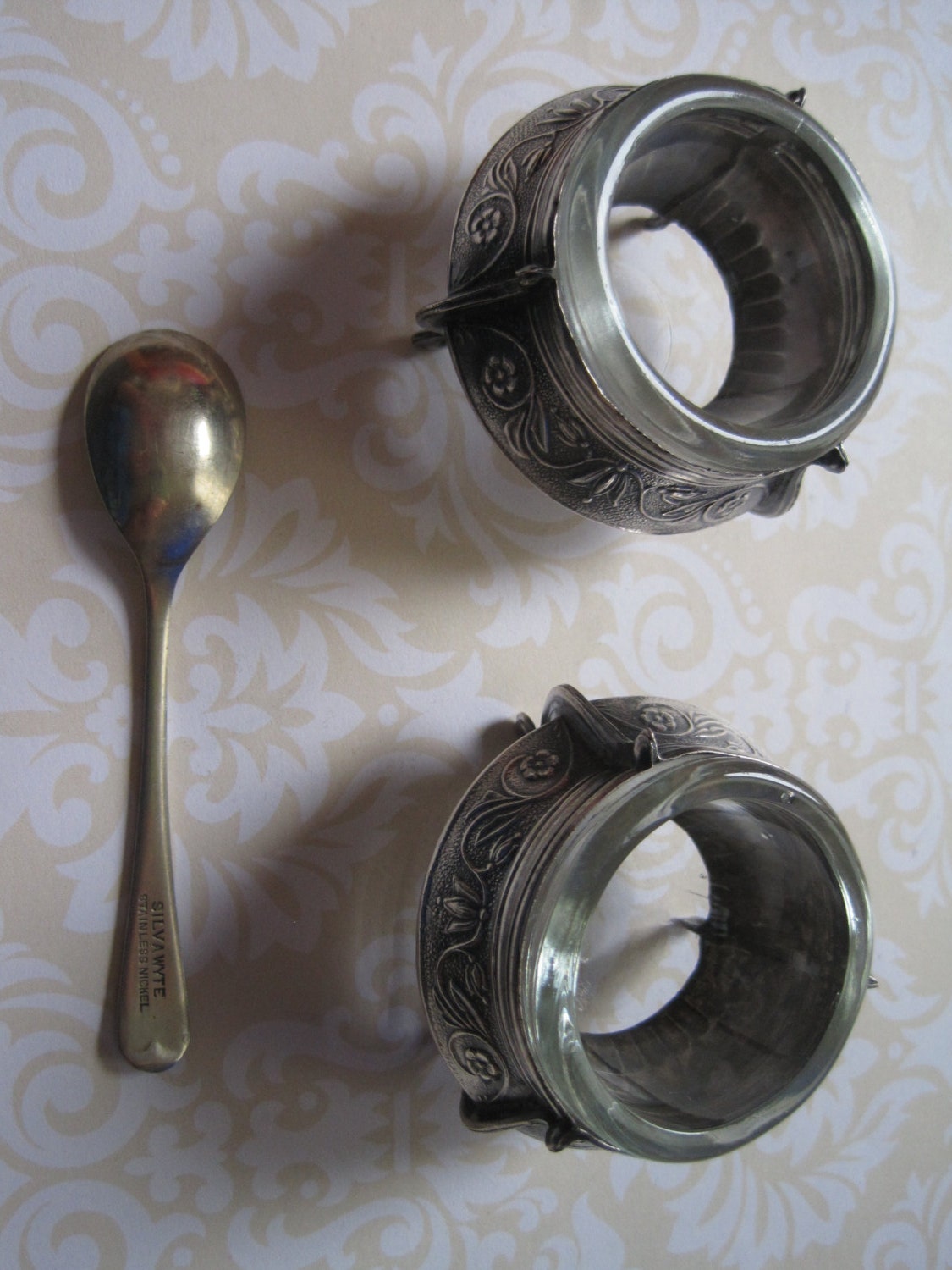 VINTAGE Russian Salt Cellars with Floral Design – Haute Juice