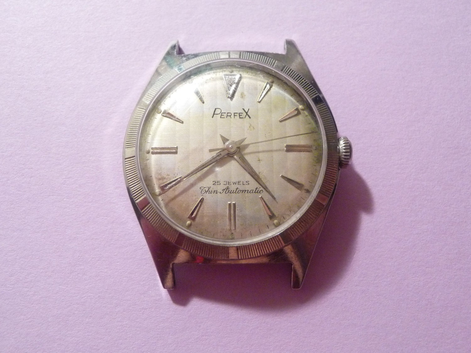 Vintage Men’s Perfex 25 Jeweled Thin Automatic Watch- Works! – Haute Juice