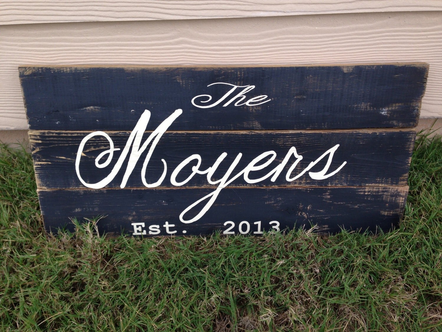 Custom Last Name Rustic Barnwood Sign Decoration great for