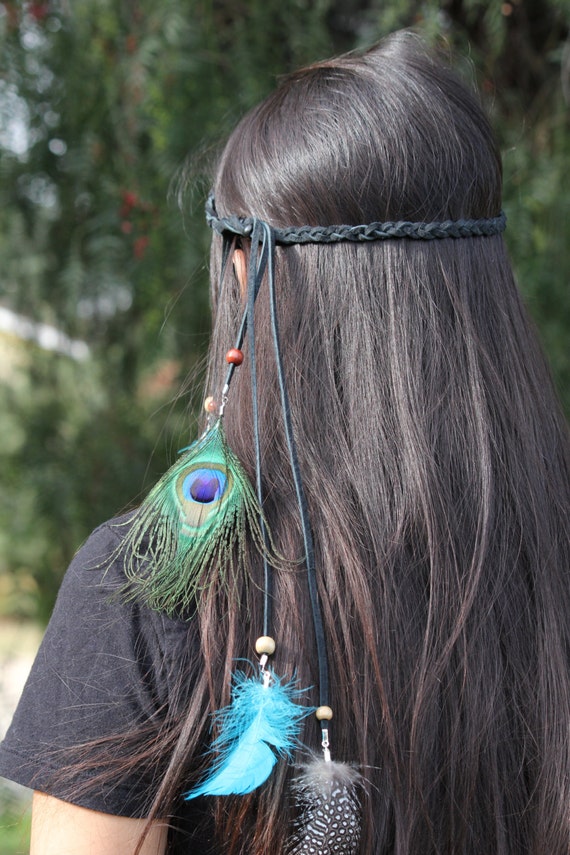 Items Similar To Peacock Feather Headband Beautiful Handmadepeacock