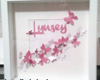 3d paper art,personalised,framed in shadow box