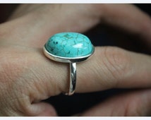Popular items for oval turquoise ring on Etsy