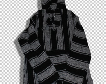 Black and Gray Drug Rug