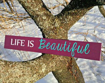 Life quote sign | Etsy