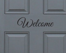 Popular items for welcome vinyl decal on Etsy