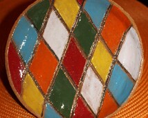 Popular items for harlequin plates on Etsy