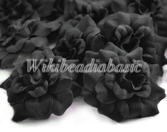 Black silk rose | Etsy