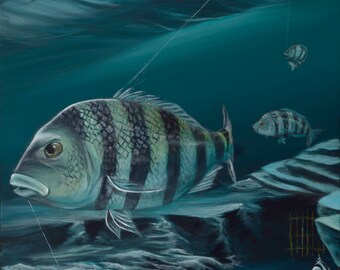 Sheepshead fish | Etsy