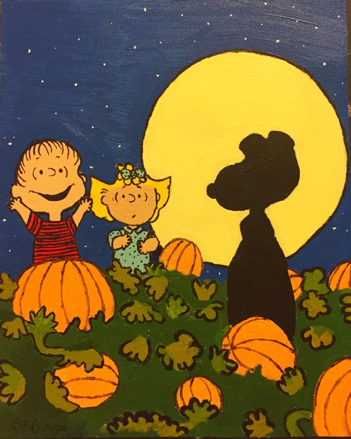 Peanuts Art Work/Acrylic Painting