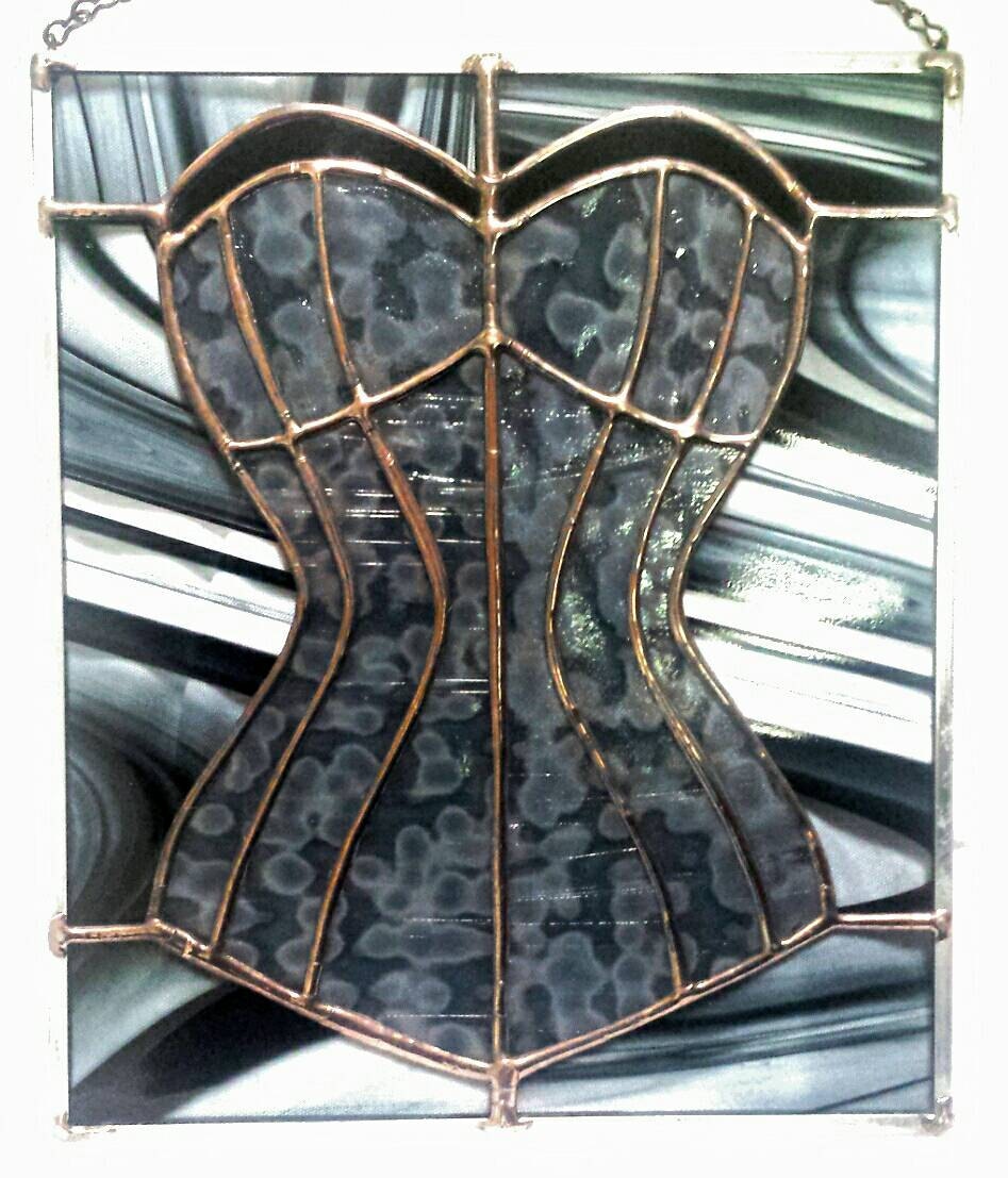 Stained Glass Corset Panel Victorian Corset Stained by segovia