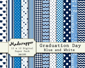 Digital Scrapbook Paper Graduation Day Scarlet and by madscrapper