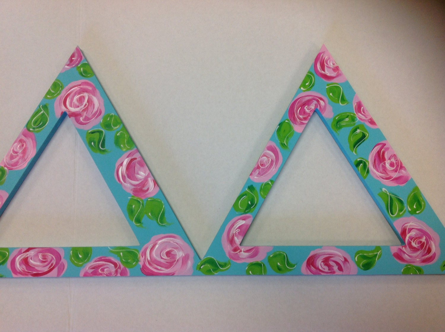 Greek letters Tri Delta wall decor big little by TWOPINKDOTS