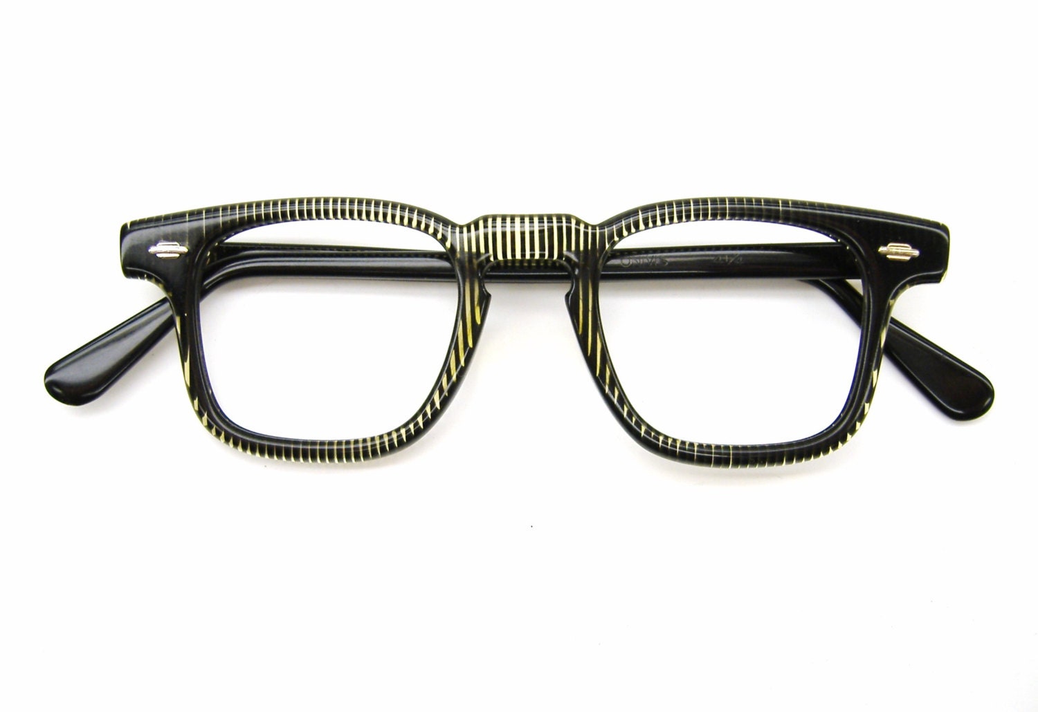 Vintage 50s Green Stripped Horn Rim Eyeglasses Eyewear Frame – Haute Juice
