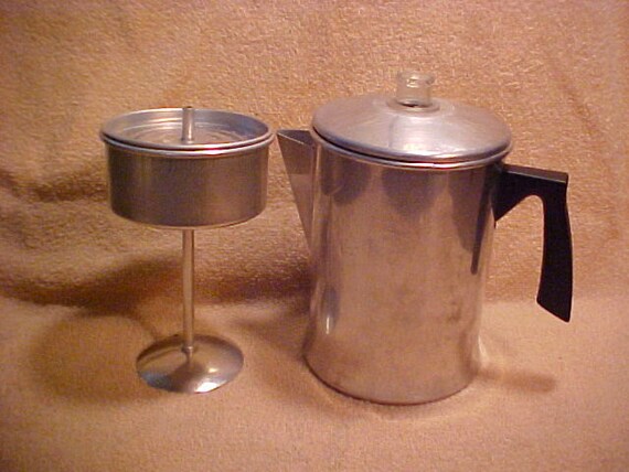 Vintage Mirro Aluminum 9 Cup Stove Top Percolator Coffee Pot