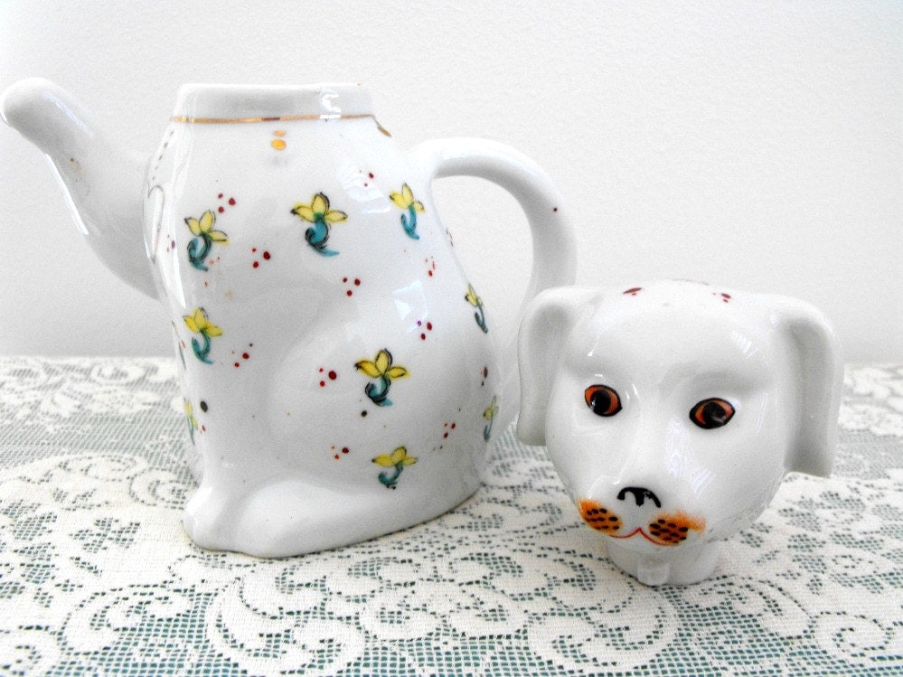 Vintage Porcelain Good Luck Happy Dog Teapot – Puppy Dog Teapot – Asian ...