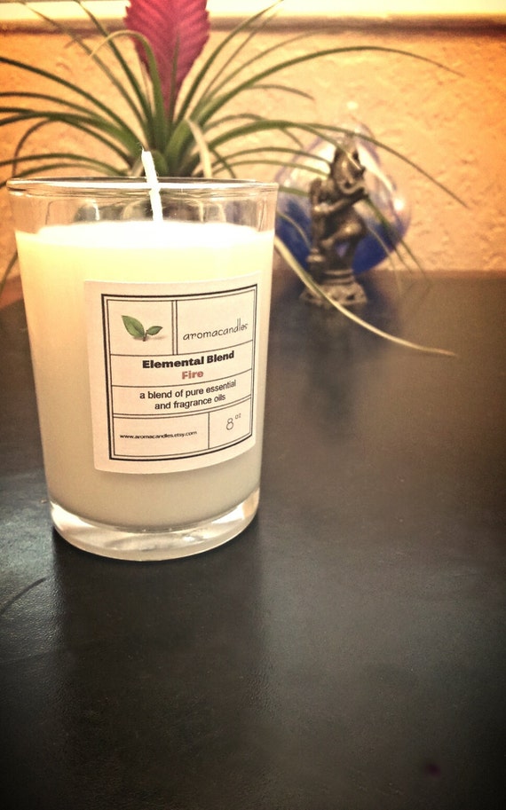 Items similar to Fire Elemental 8oz soy candle - One of a kind, feng ...