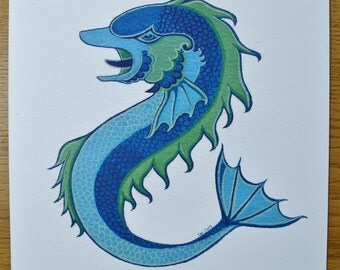 Mythical dolphin | Etsy