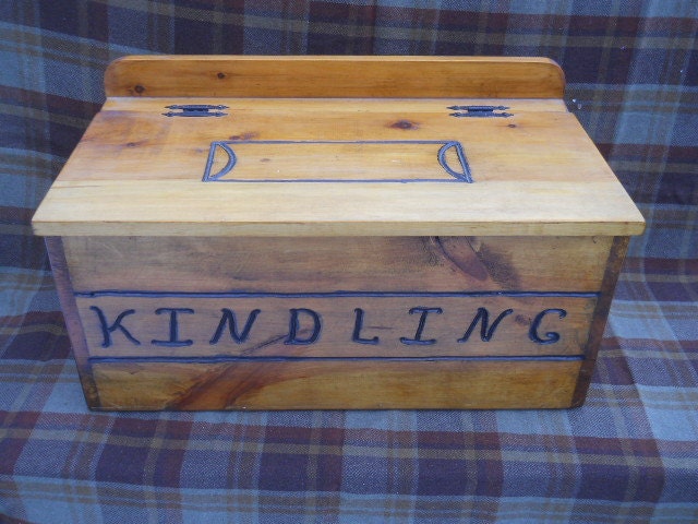 Vintage Retro Wood Handmade Kindling/Fire Wood Storage Box – Haute Juice