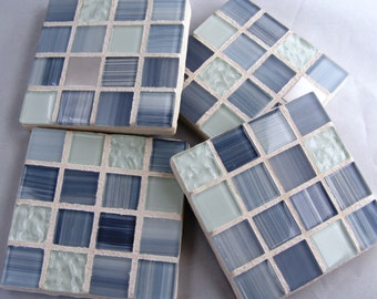 Popular items for blue coasters on Etsy