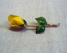Popular items for yellow rose pin on Etsy