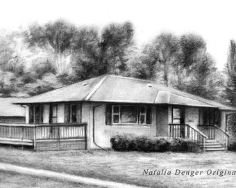 Popular items for custom house drawing on Etsy