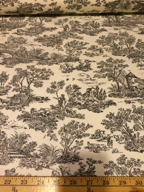 Ivory/black toile by Millcreek Fabrics 100% cotton fabric