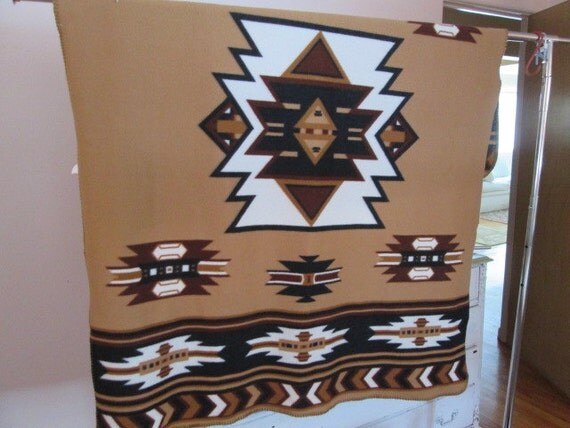 Blanket throw Native American Indian style 46 x 60