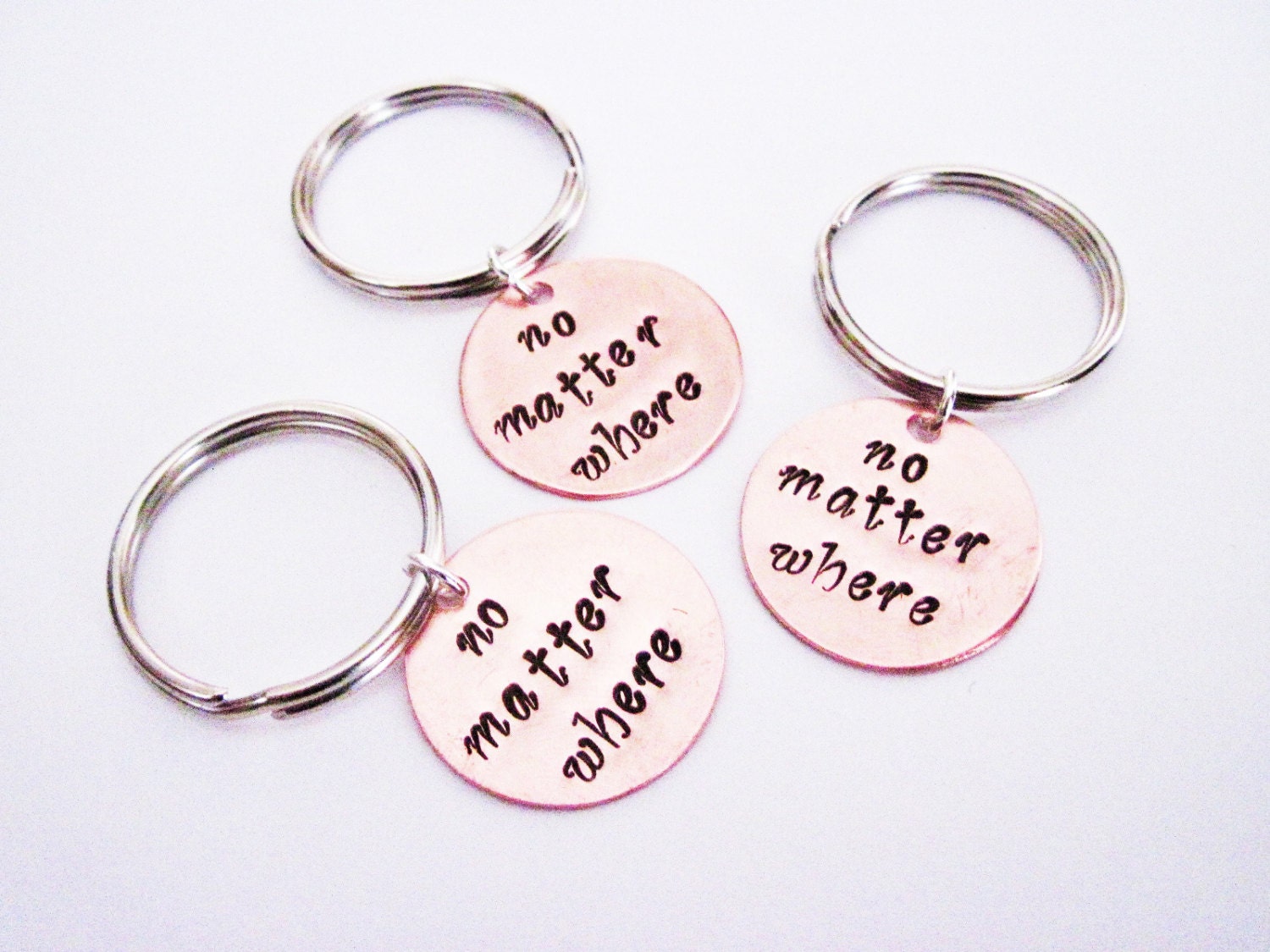 3 best friends keychains no matter where key chains Hand