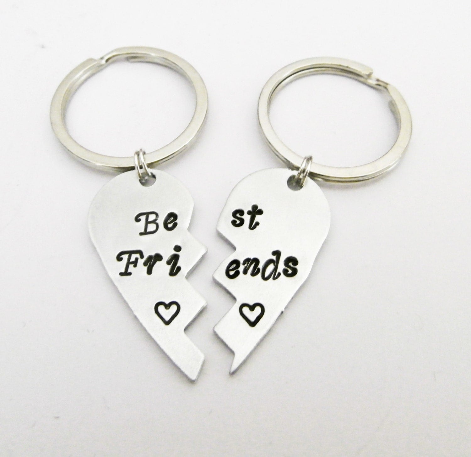 Best Friends Broken Heart Keychain BFF key chains by RobertaValle