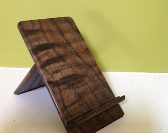 Items similar to Solid Oak Wooden iPhone & iPad Mini Stand on Etsy
