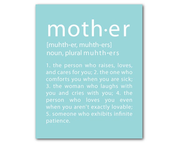 Mother's Day Wall Art Mother Definition by SusanNewberryDesigns