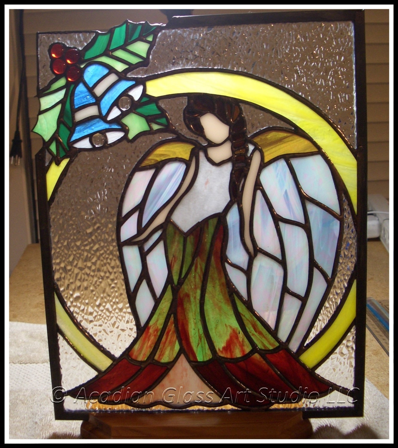 Original AGA Stained Glass Christmas Angel