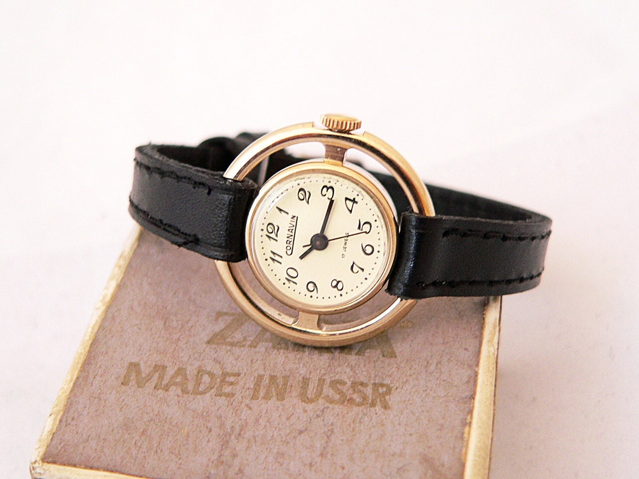 Small CORNAVIN ZARIA womens vintage Mechanical watch gold plated ussr ...