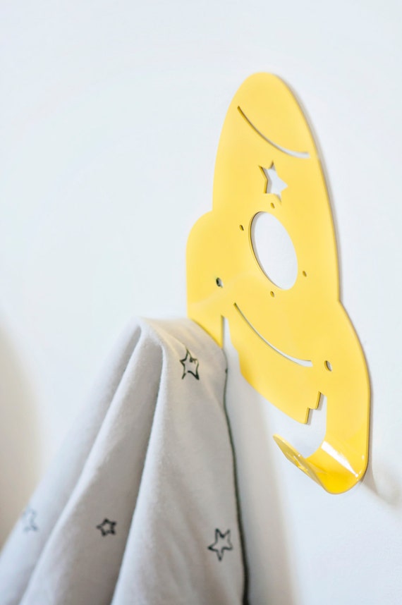 Retro Spaceship Coat Rack / Space Rocket Towel Hook
