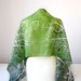 Long silk scarves White Tree in Green scarf hand painted hand