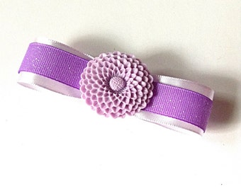 Ribbon barrette rainbow barrette girls barrette by PokeysWorld