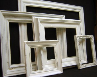 Shabby Chic Frames Distressed Painted Frame Set Gallery Wall Frames ...